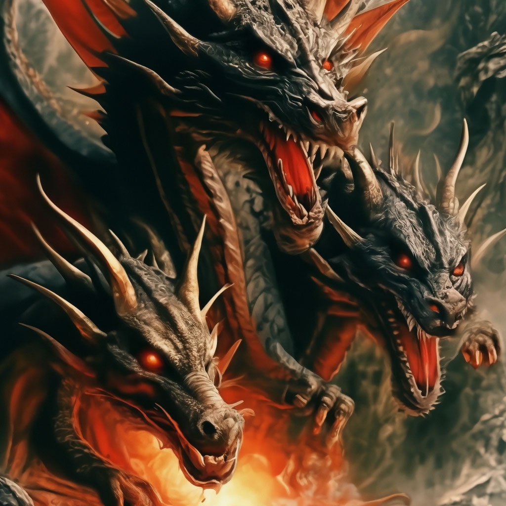 "Two fire dragons and one metal dragon caught a black water rabbit ...