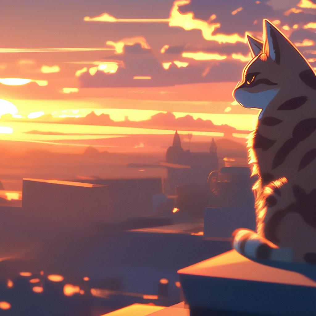 "Gigachad style cat" — image created in Shedevrum