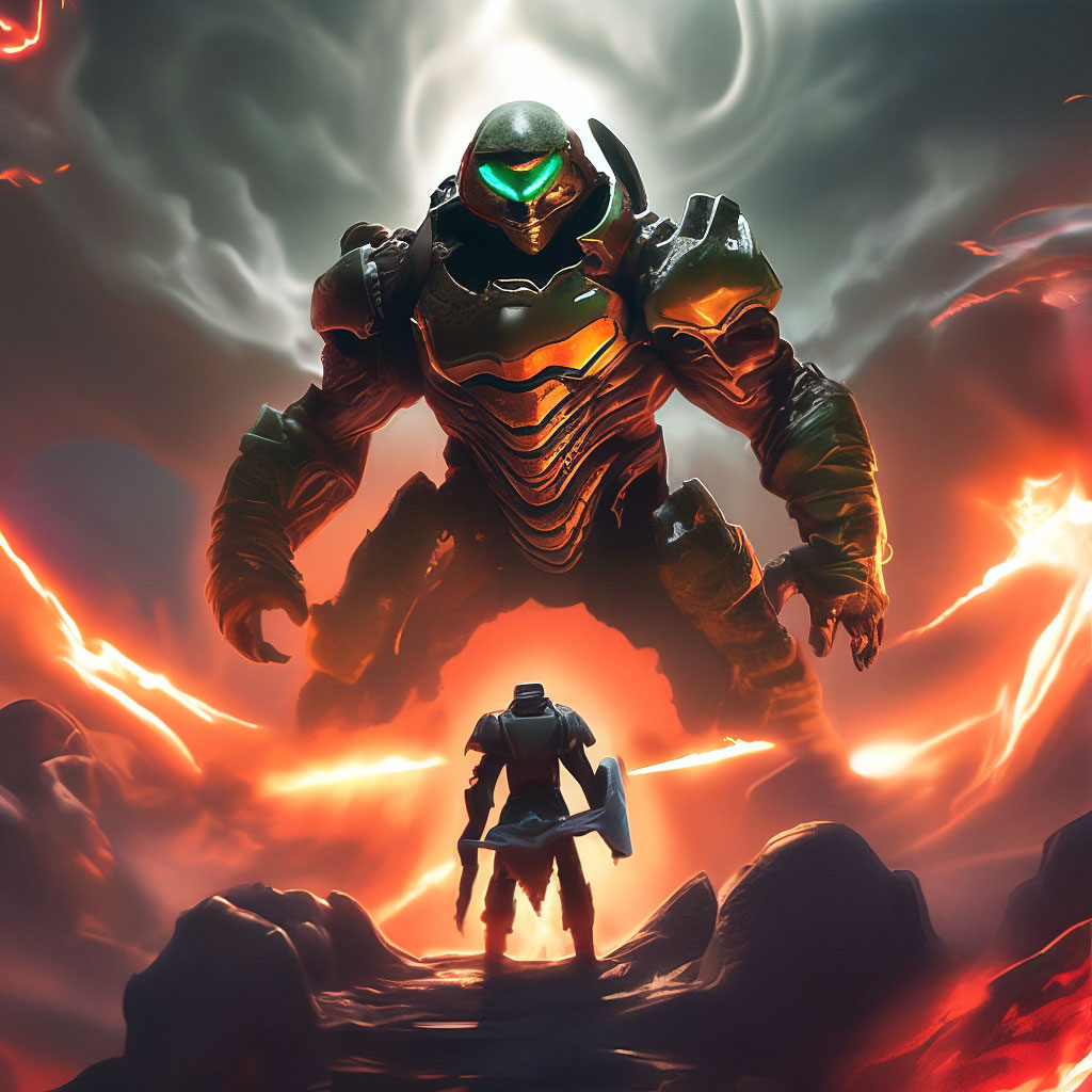 "Doom" — image created in Shedevrum