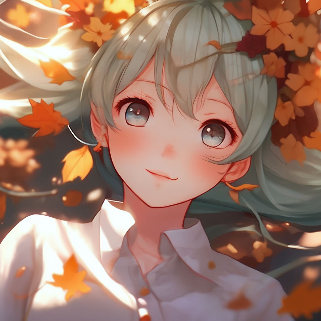 "Ultra detail. shining eyes. beautiful hair. Hatsune Miku. autumn ...