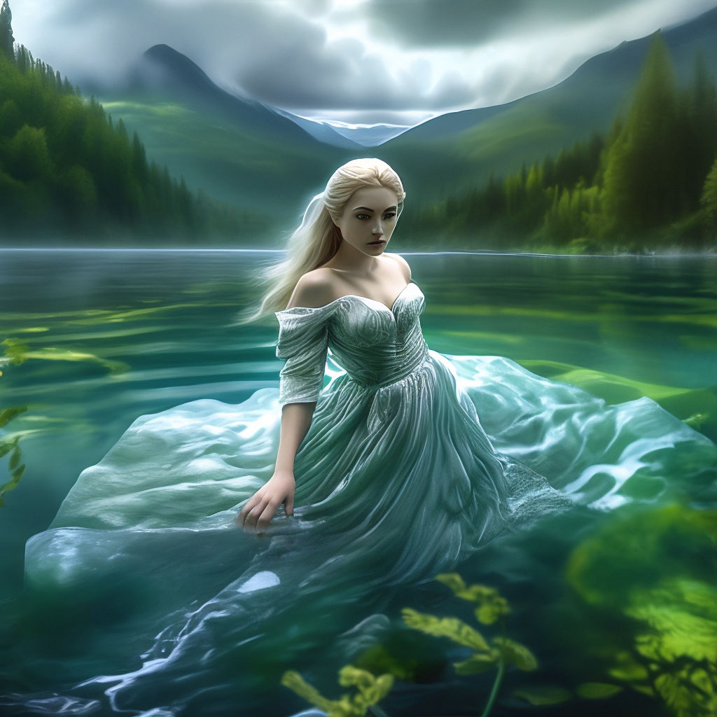 "A beautiful transparent lake, UNDER the water lies a drowned princess ...