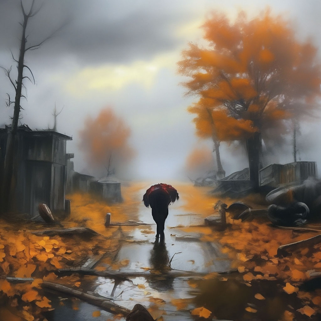 "Autumn depression" — image created in Shedevrum