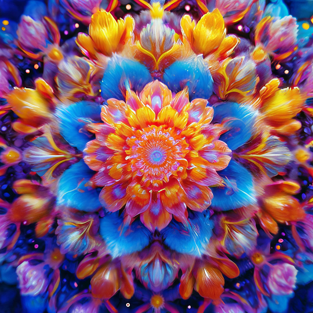 "Mandala, pollen in space, hyperdetalized, detailed, intricate, digital ...
