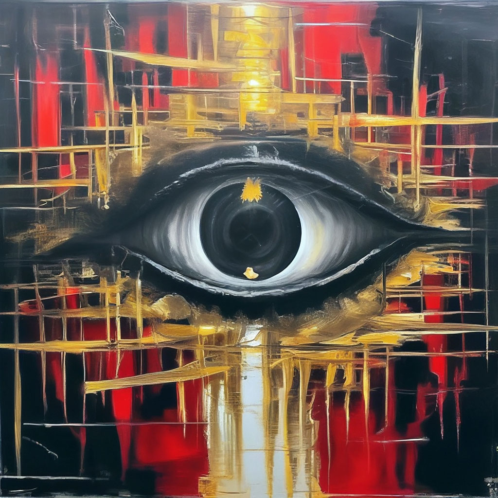 "Eyes that open the abyss in the style of expressionism + mysticism ...