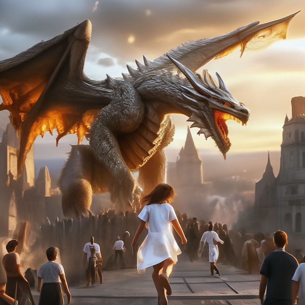 "The iron dragon in the city has spread ragged wings, mountains, people ...