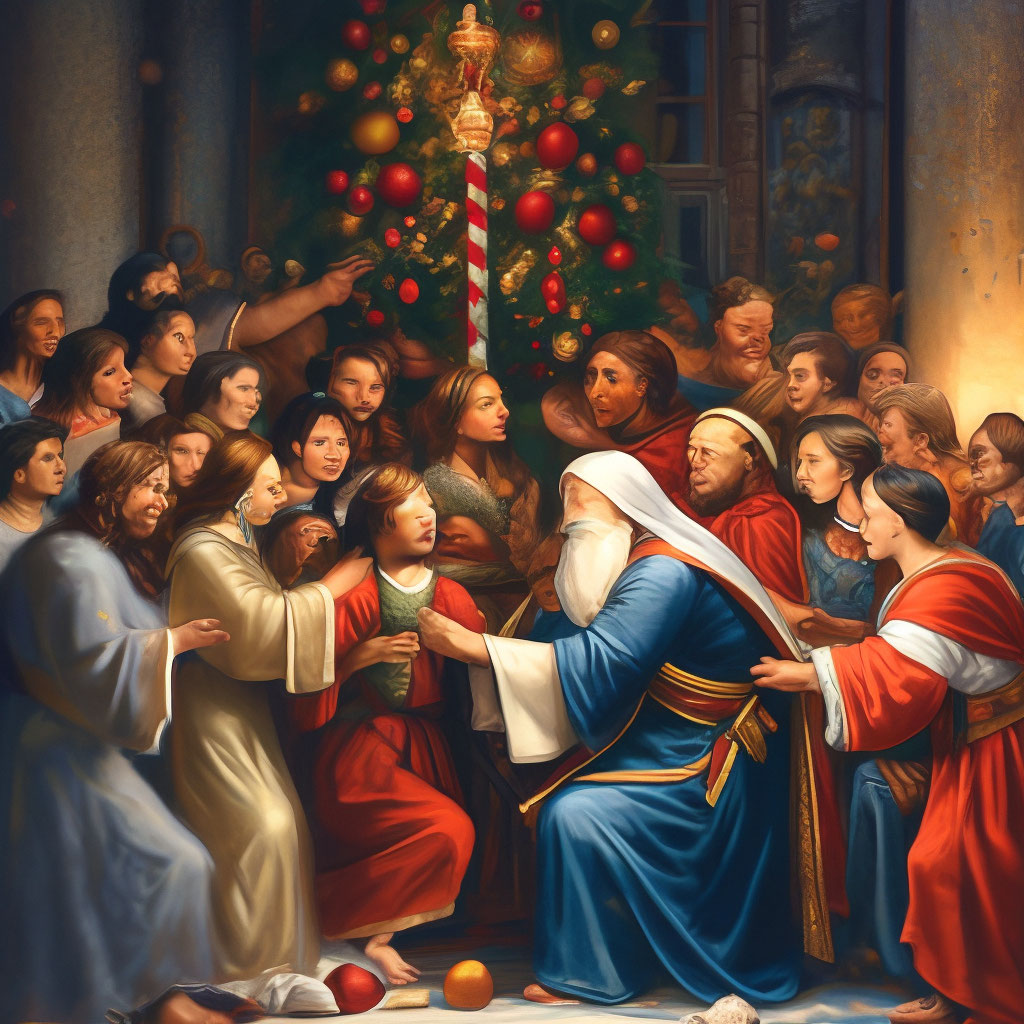 "The miracle of Christmas Eve" — image created in Shedevrum