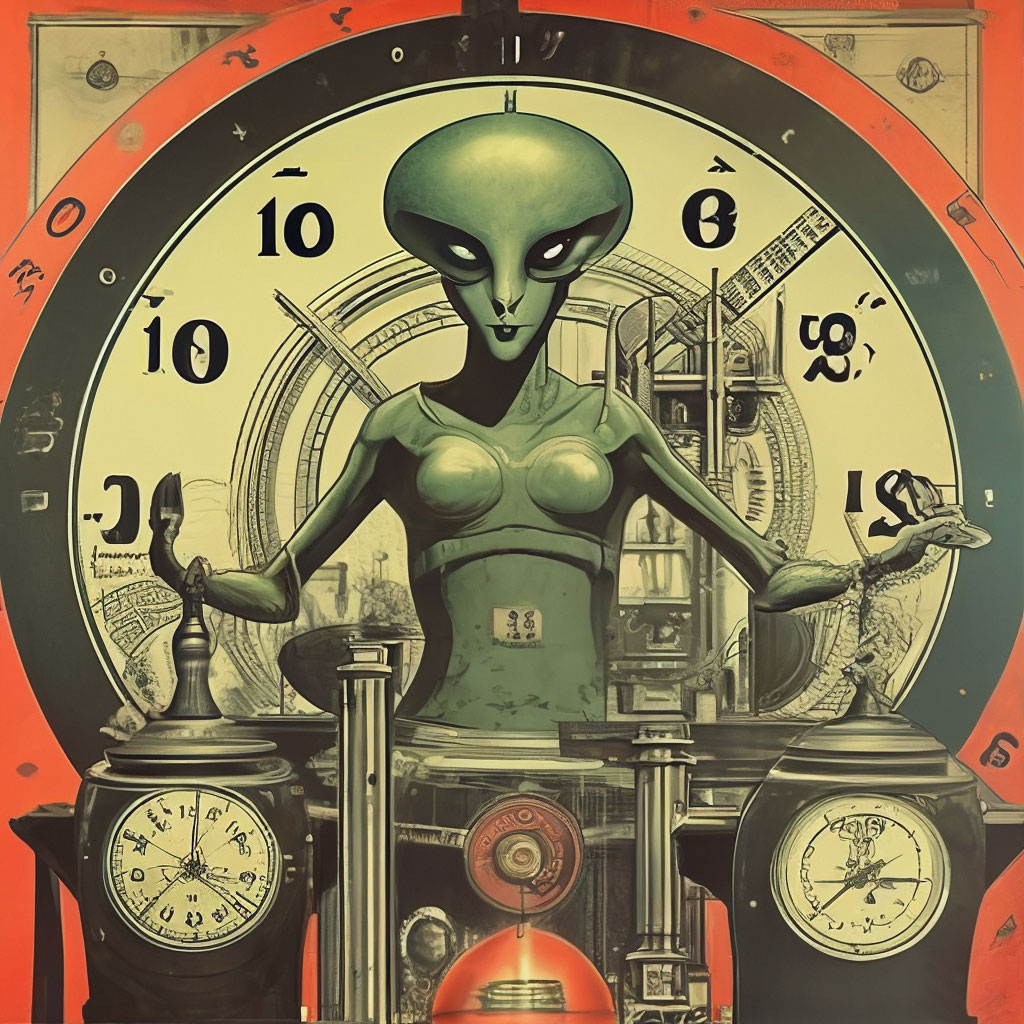 "🌐alien dispatcher👽Alien dispatchers🌌 show clock mechanisms and symbols ...