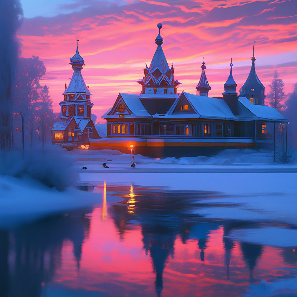 "Sunset on Valaam Island, Russia, high resolution" — image created in ...