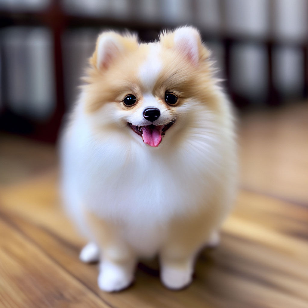 "Cute Chinese pomeranian" — image created in Shedevrum