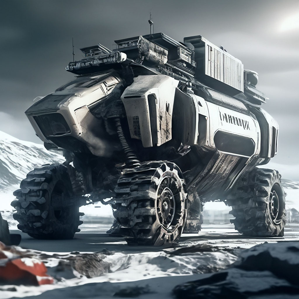"A super-modern giant all-terrain vehicle with the possibility of long ...