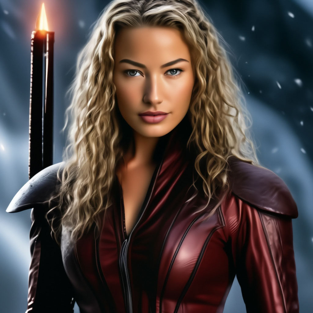 "Tabrett Bethell as cara mordsith. full height" — image created in ...