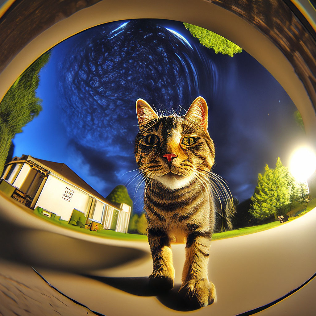 "Night and morning dog and cat" — image created in Shedevrum