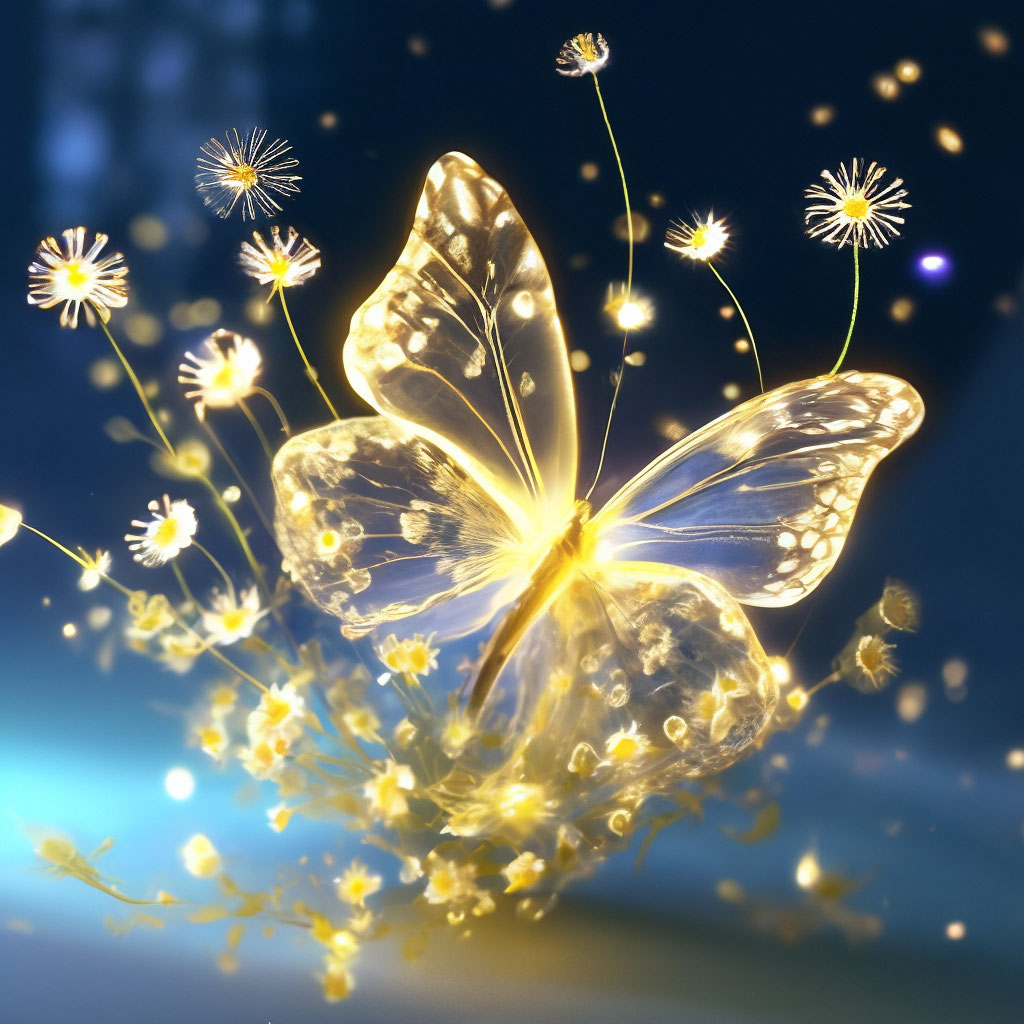 "Something so beautiful, Computer graphics,bioluminescence,bouquet of ...