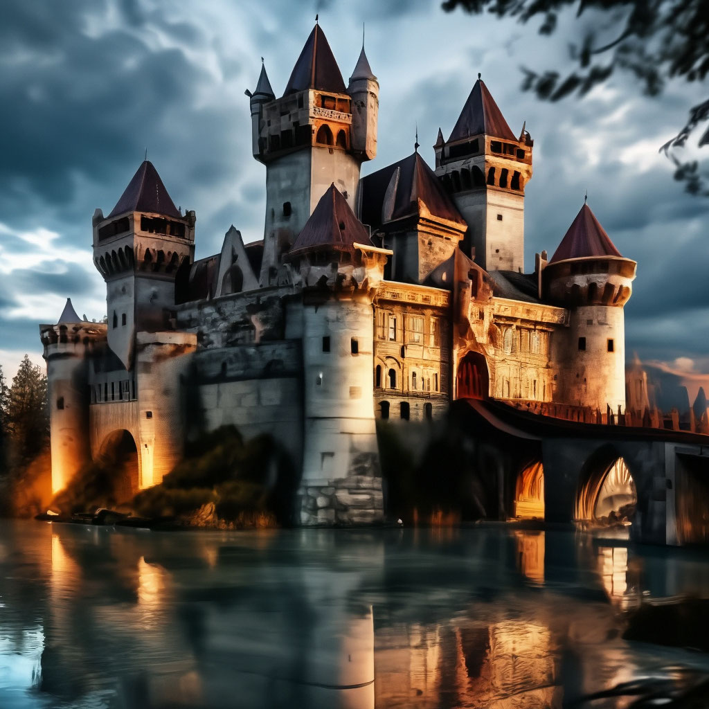 "Medieval castle, very beautiful. Realistic image. 3d effect" — image ...