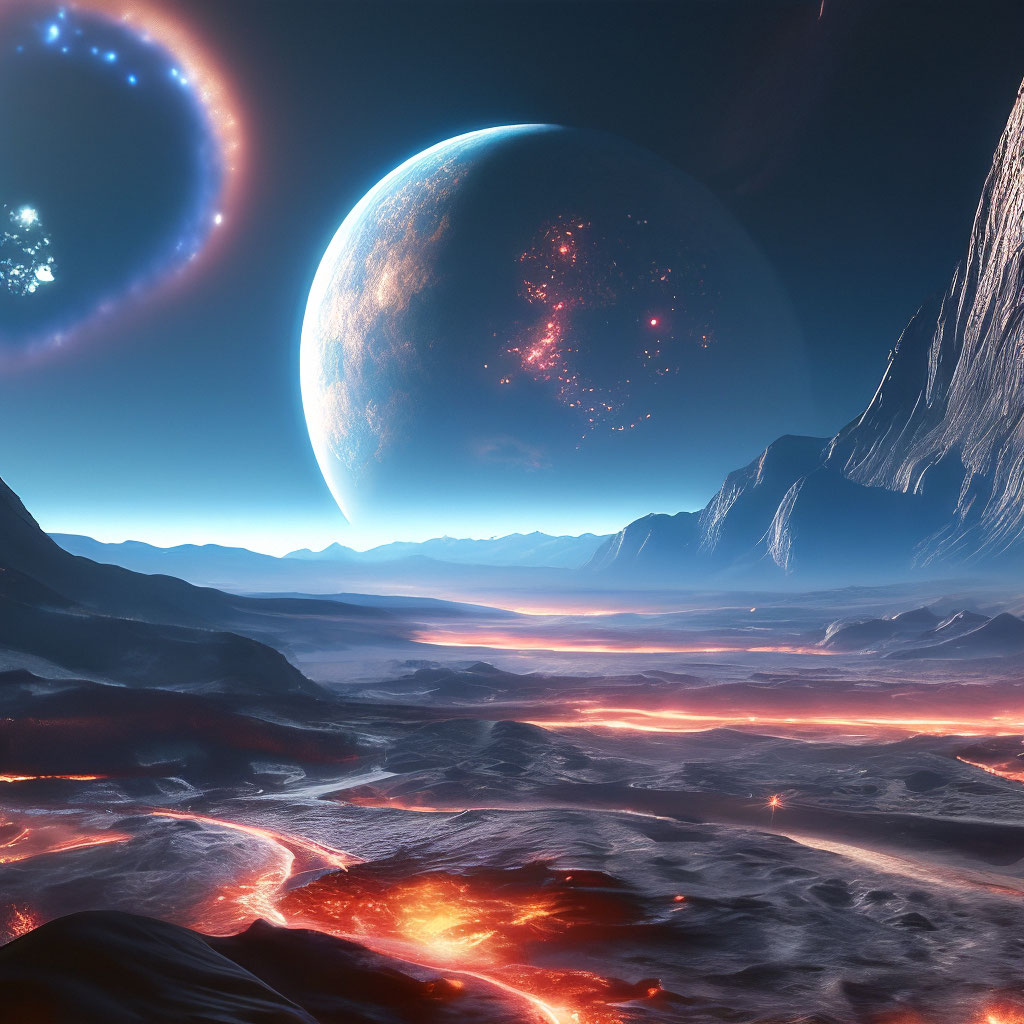 "Exoplanet 8k wallpaper" — image created in Shedevrum