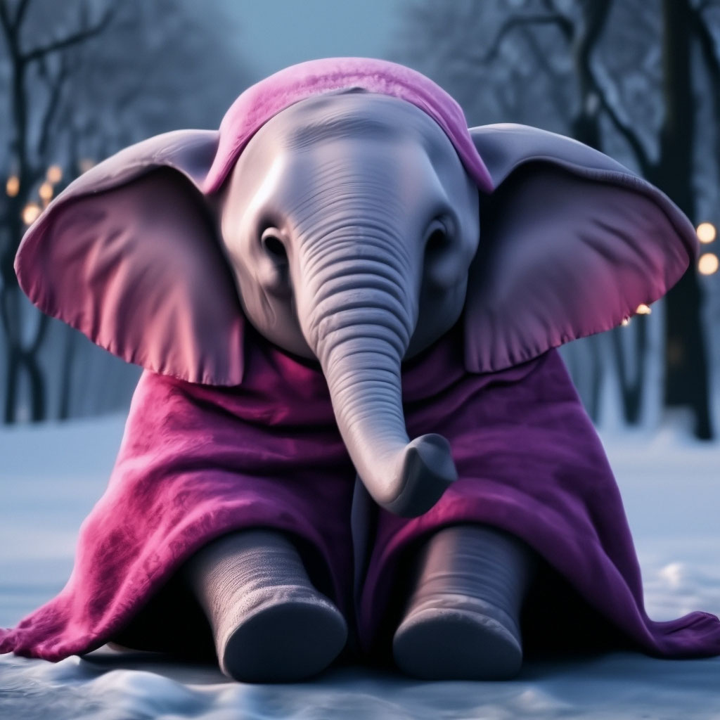 "Pink stupid the stupidest elephant in the world in the forest alone ...