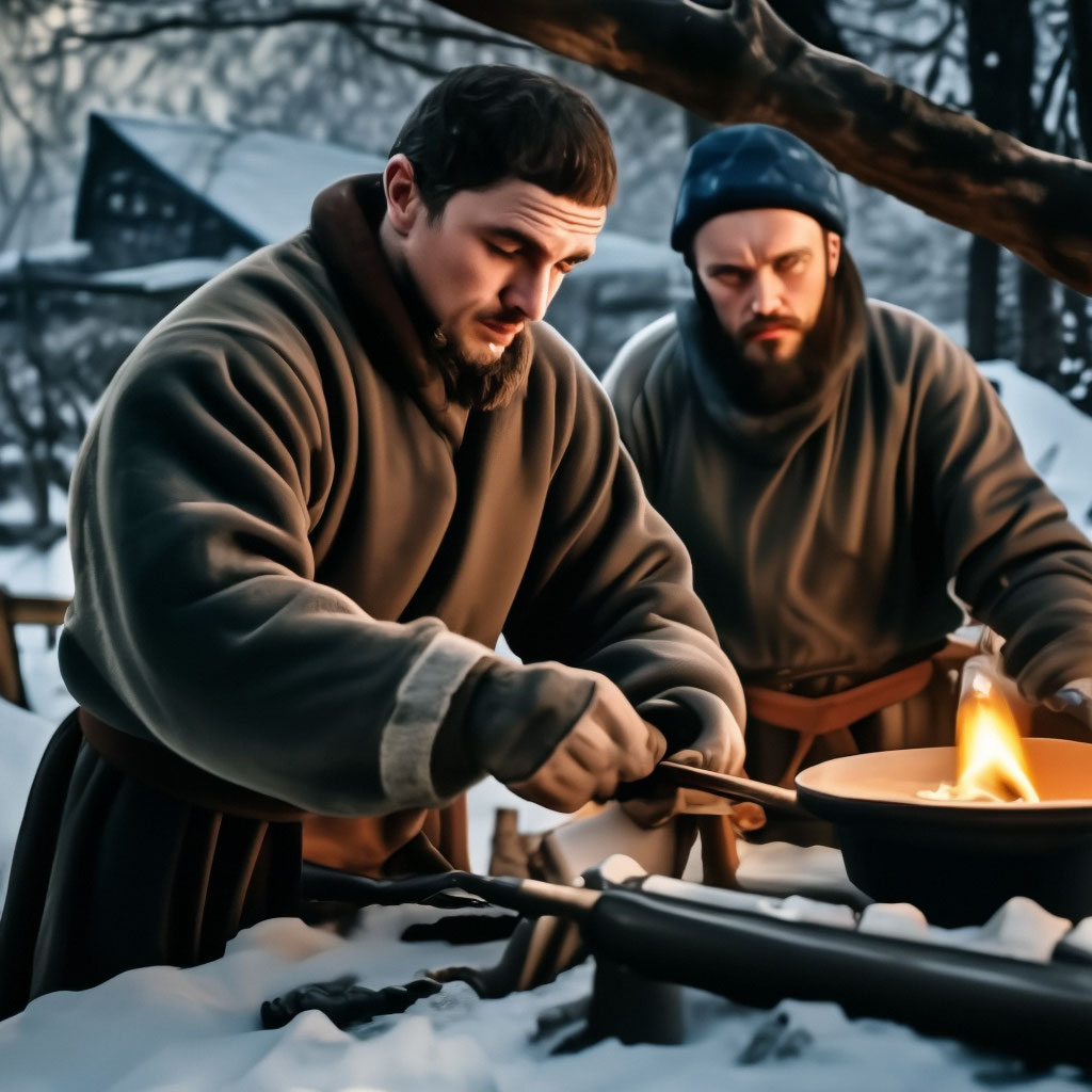 "Evenings on the farm near Dikanka. Winter. The blacksmith is Vakula, a ...