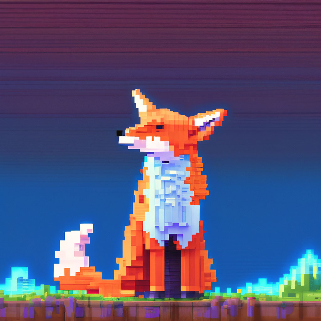"What does the fox say" — image created in Shedevrum