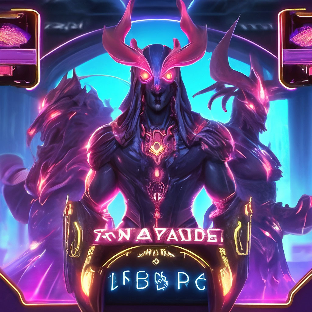 "Cyberpunk dryad and satyr spirits casino automate" — image created in ...