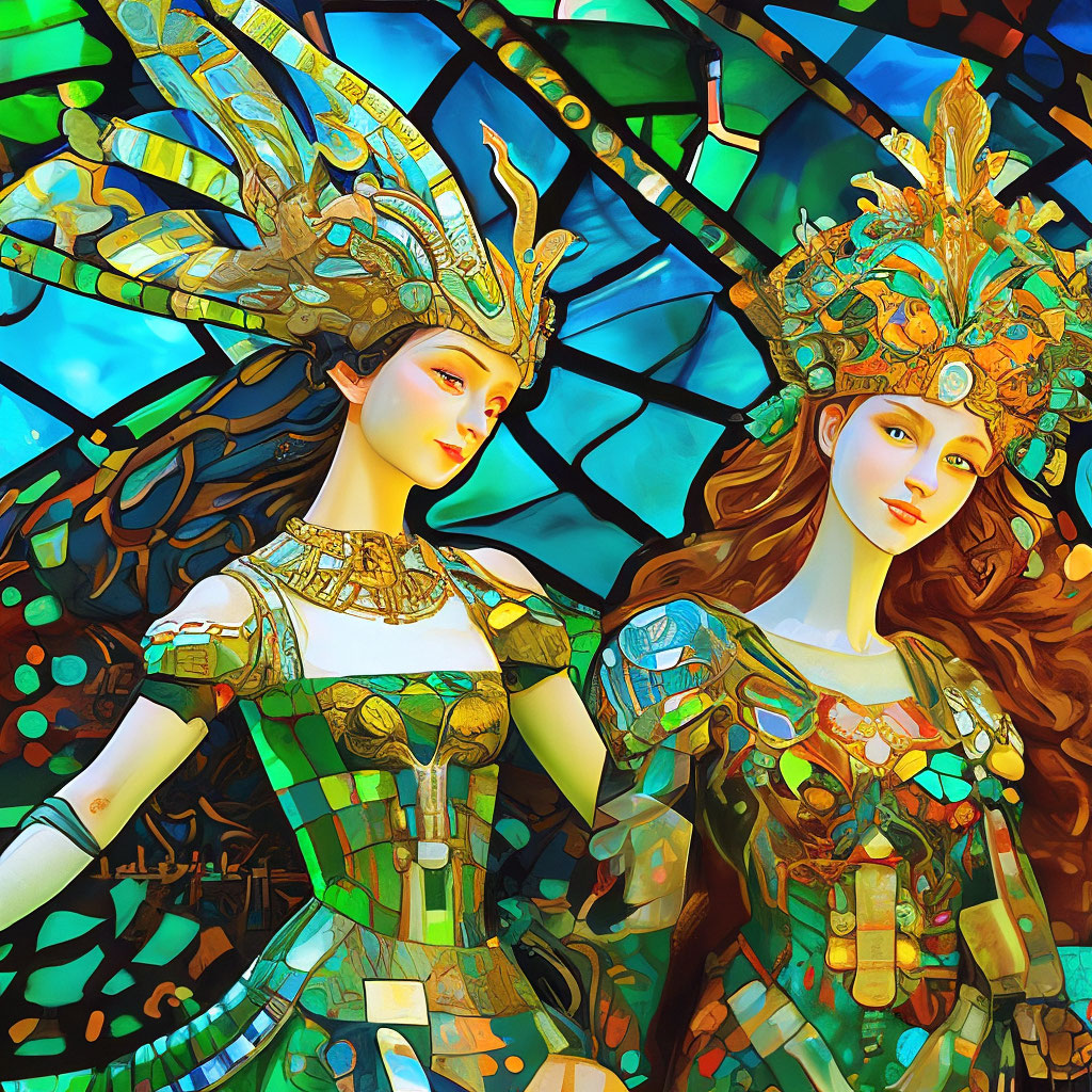 "Art nouveau, mosaic, symbolism, modern german fairy tale, in style ...