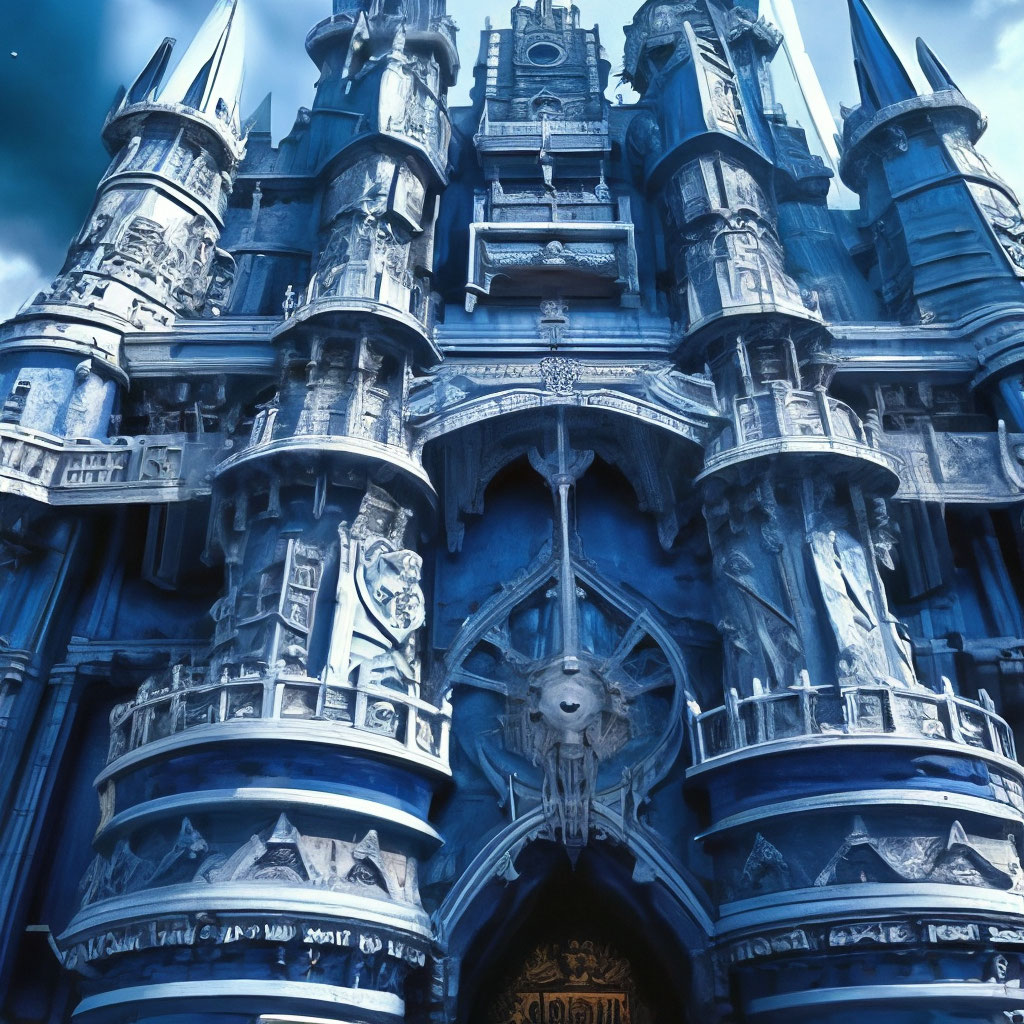 "Blue Citadel bottom view, realistic, professional photo ...