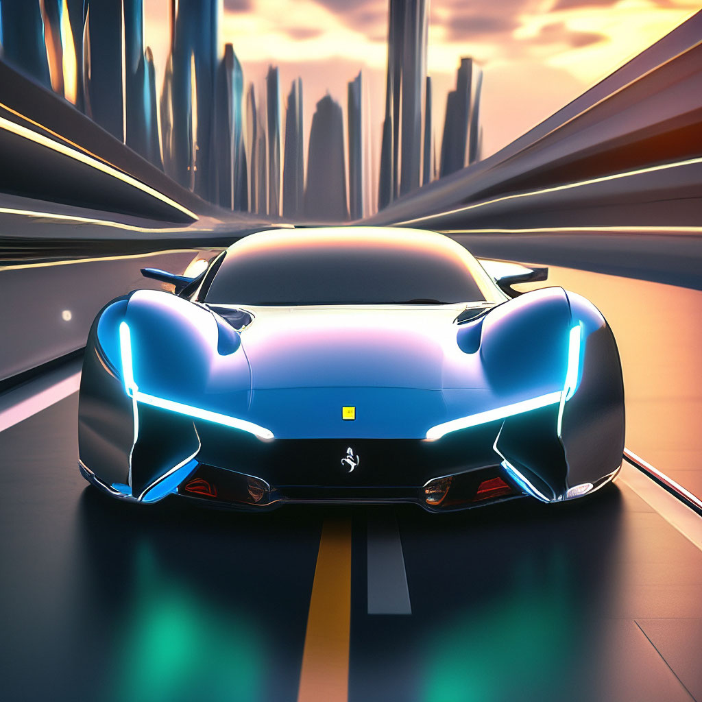 "Fantastic car Ferrari TT RS electric car from the future ...