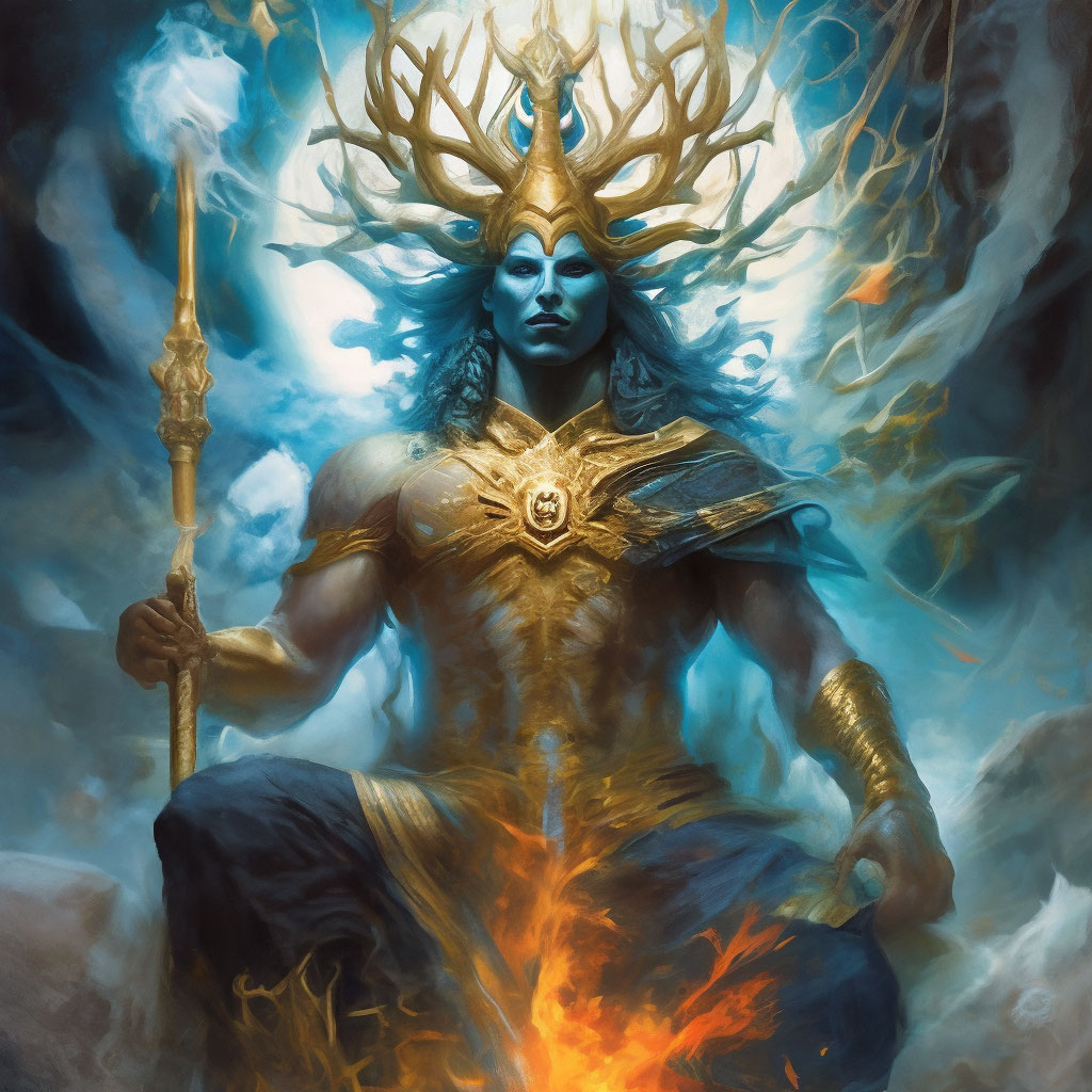 "The Lord of the Elements" — image created in Shedevrum