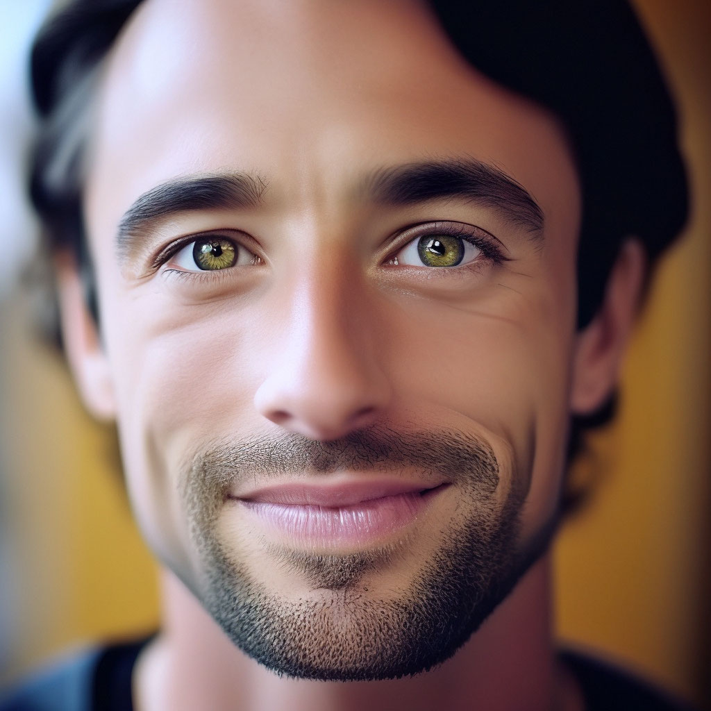 "Very clever facial expression" — image created in Shedevrum