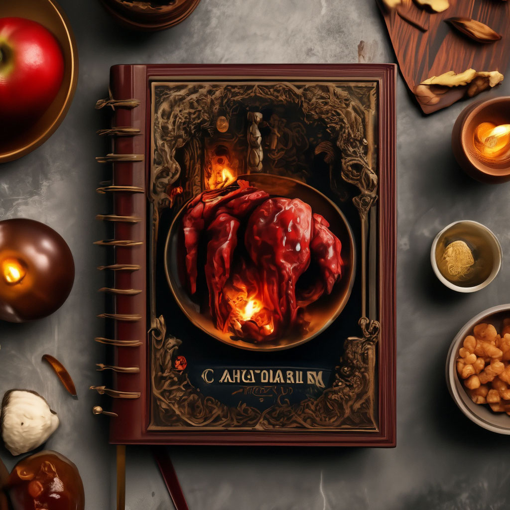 "Recipe book by DnD" — image created in Shedevrum