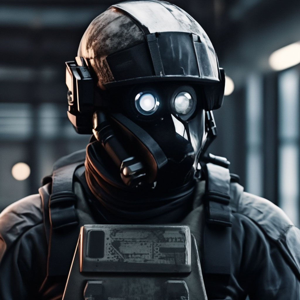 "Security guard of the scp foundation" — image created in Shedevrum