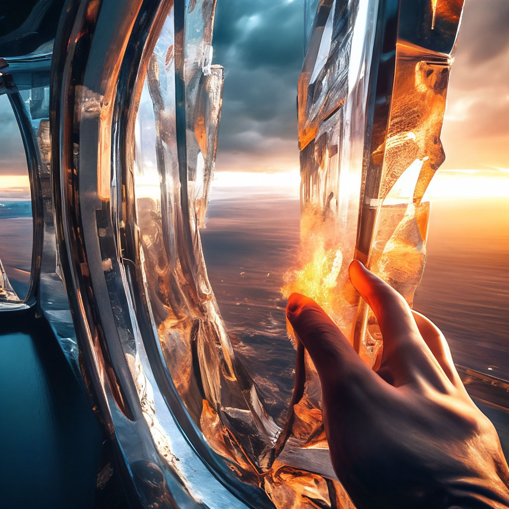 "First-person view from the cryocamera holding onto the handrails at ...