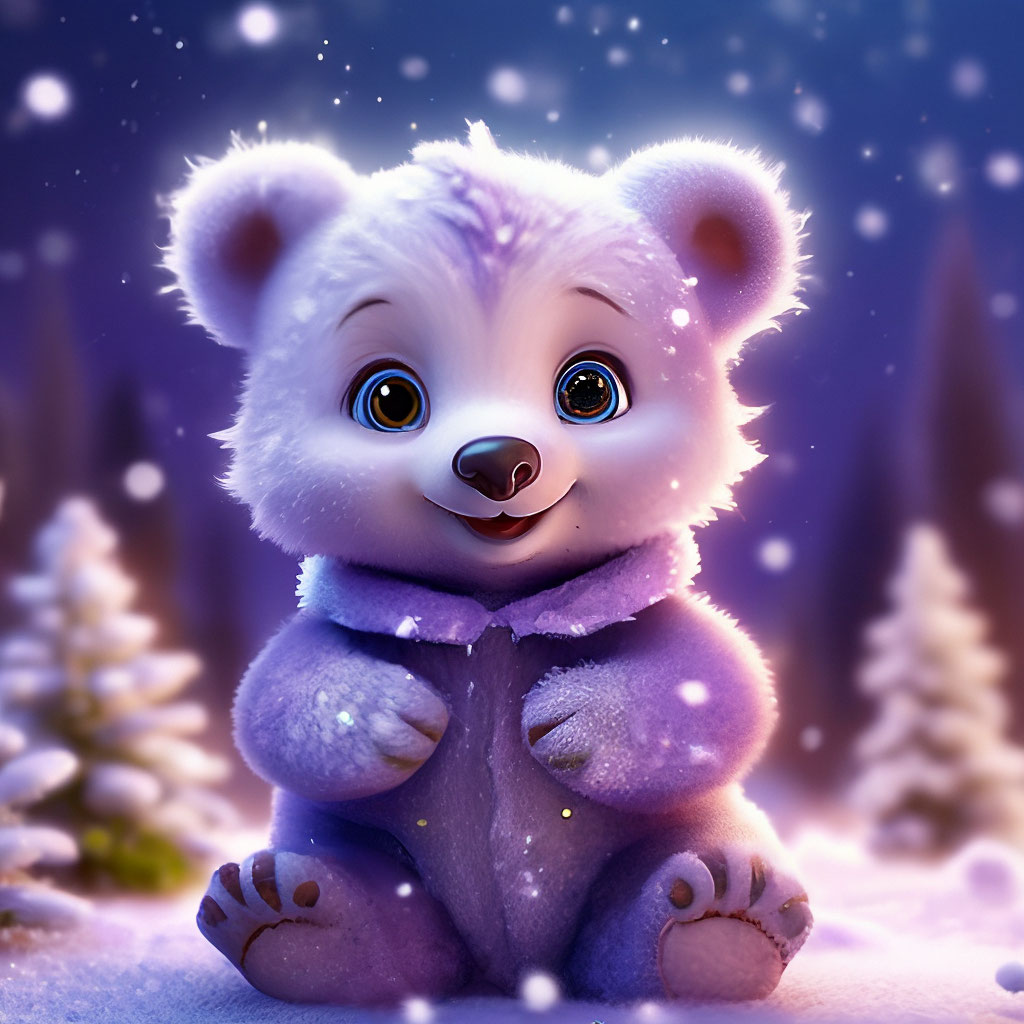"Cute little bear Beautiful, cute, anthropomorphic bear, baby ...
