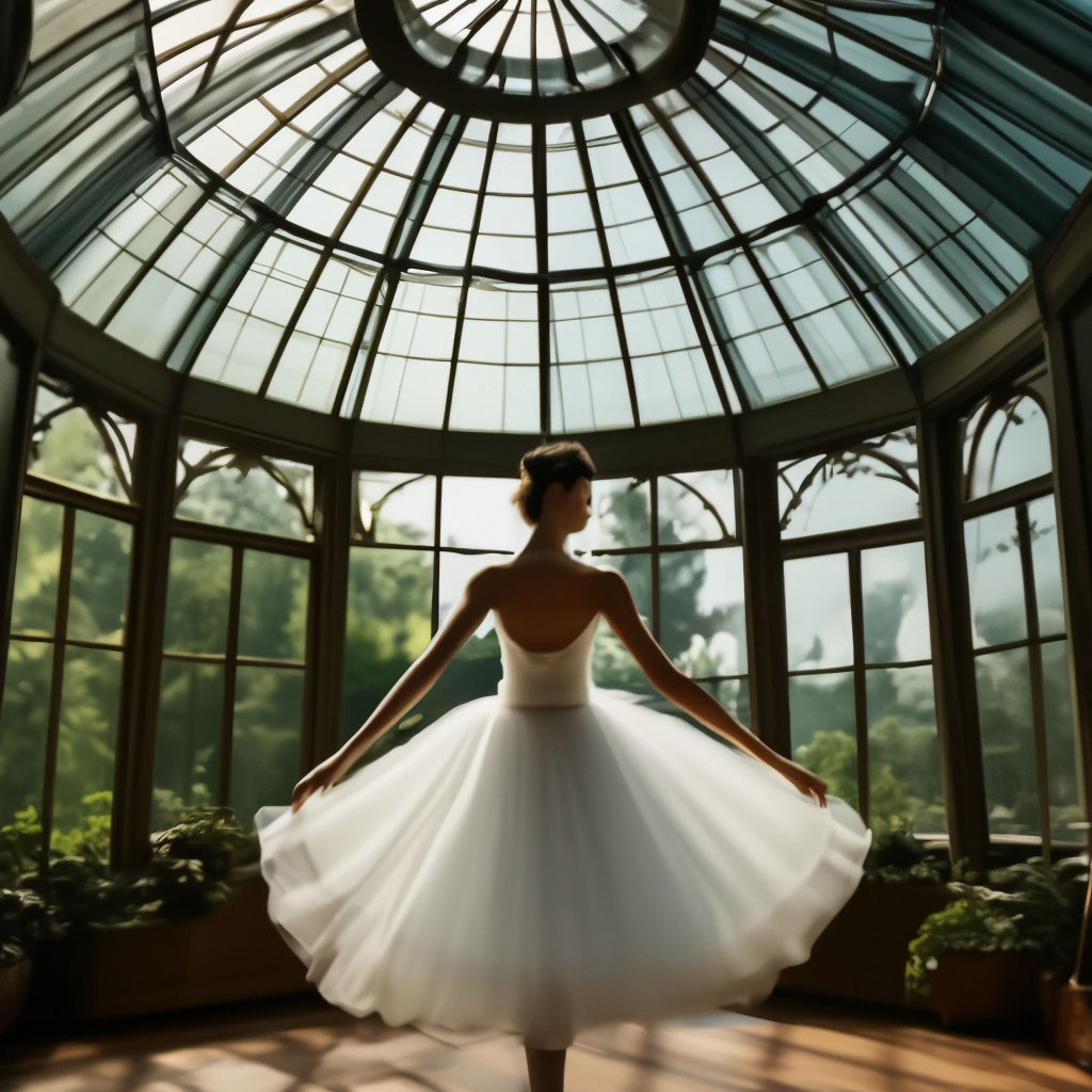 "It's sunny, the glass dome of the house, a ballerina in a white dress ...