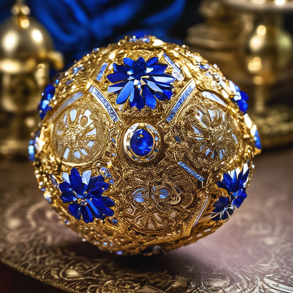 "Filigree fine work, precise detailing soccer ball embroidered with ...