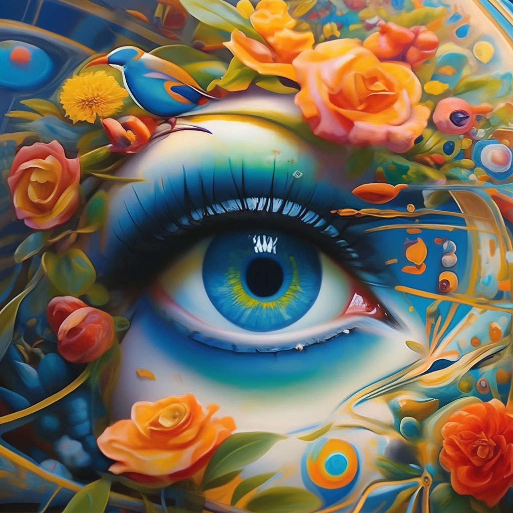 "Keep your eyes open" — image created in Shedevrum