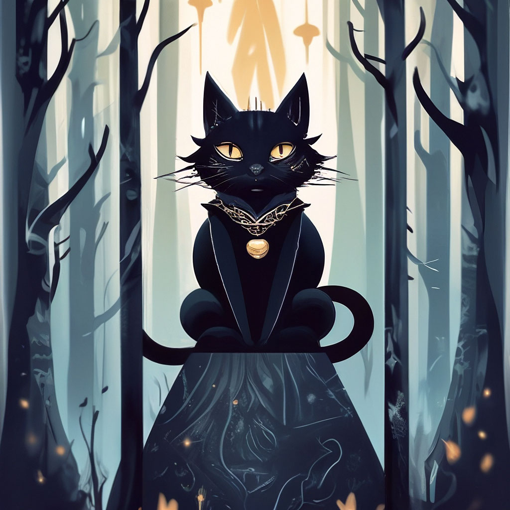 "Bayun the cat sits on a high pole far away in the farthest kingdom or ...