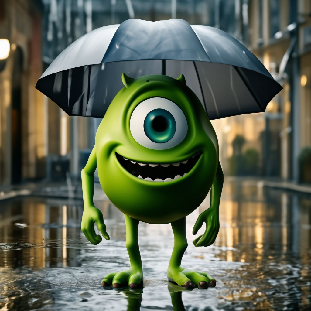 "Mike Wazowski Mike Wazowski,cartoon character,disney,sad,on the cover ...