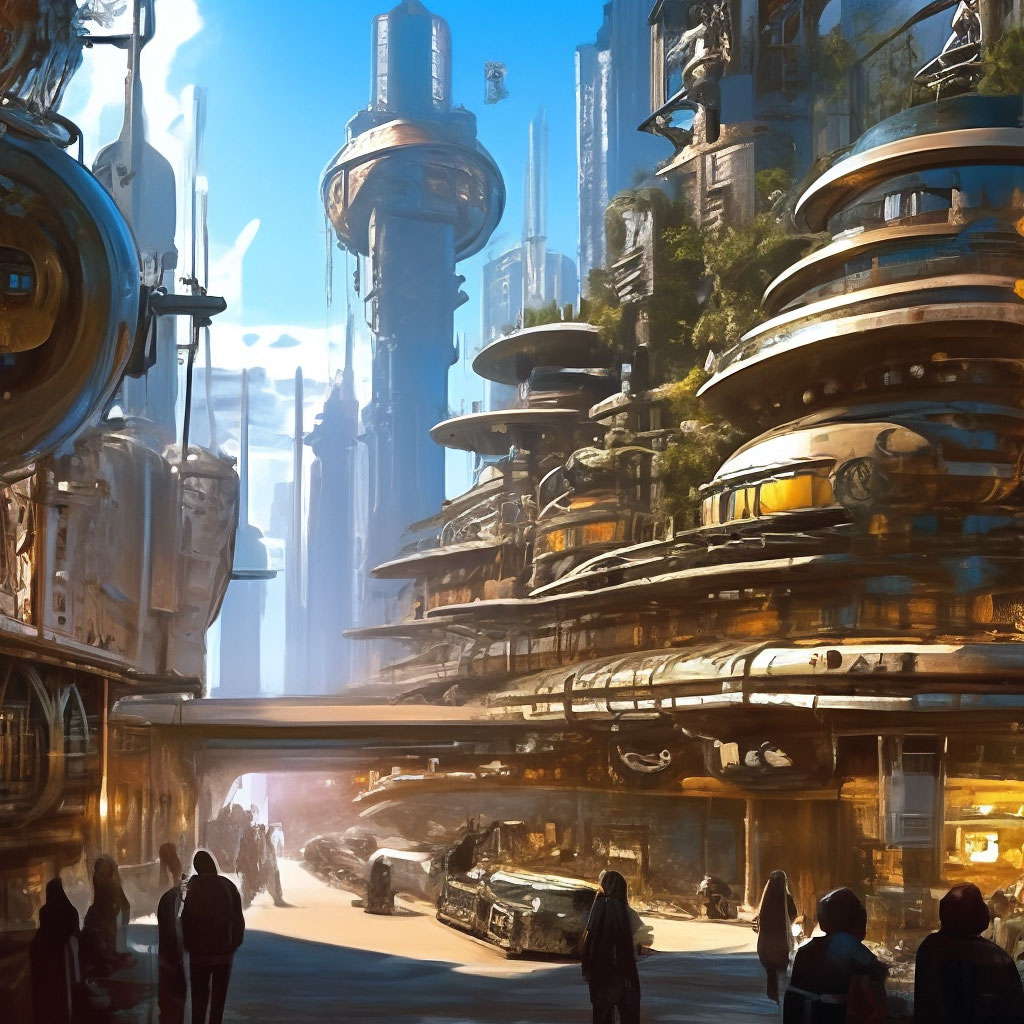 "The City of the future biomechanics, sketch drawing, cyberpunk ...