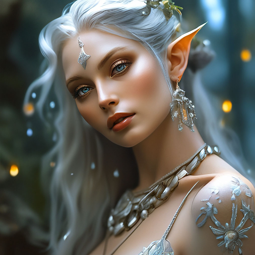 "Elf, hair licked back,sparkle in her eyes,looks straight into the soul ...