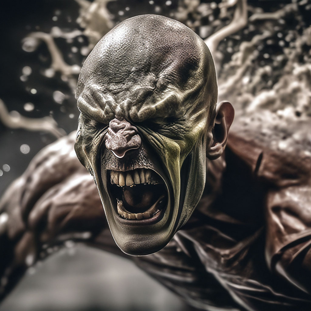 "Mr. Anger Surrealism, grotesque, precise drawing hyperdetalization ...