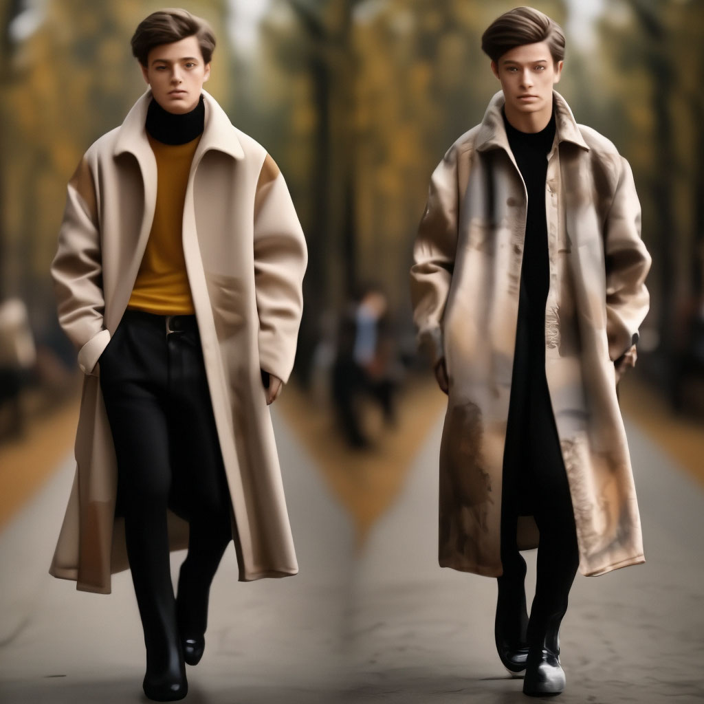 "Photorealism catwalk show high fashion youth autumn beautiful medium ...