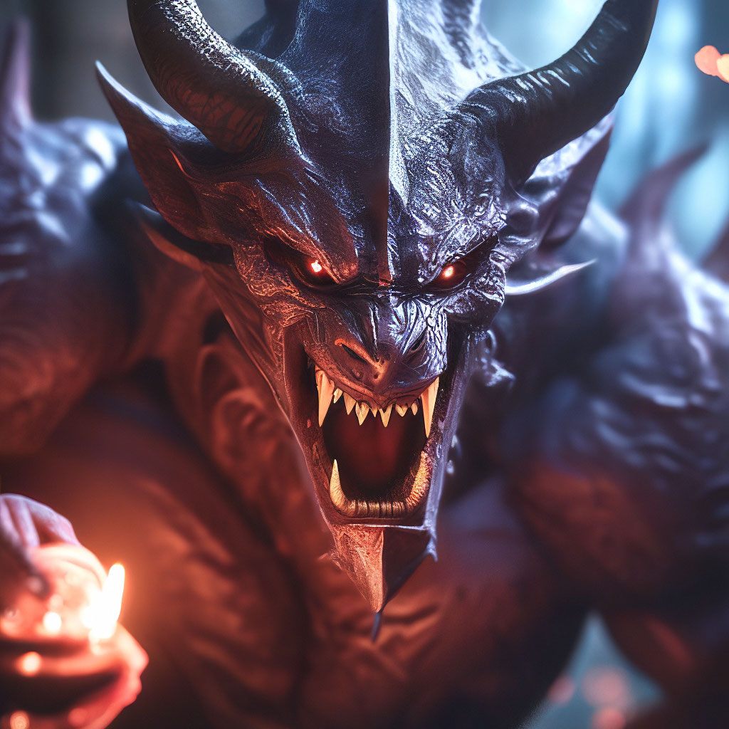 "Magical th drawing: REVENGE DEMON PRINT, aesthetically pleasing ...