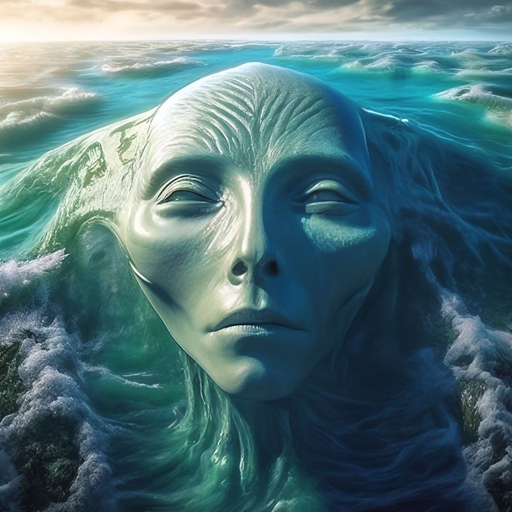 "The alien ocean shows people that it is intelligent by depicting a ...