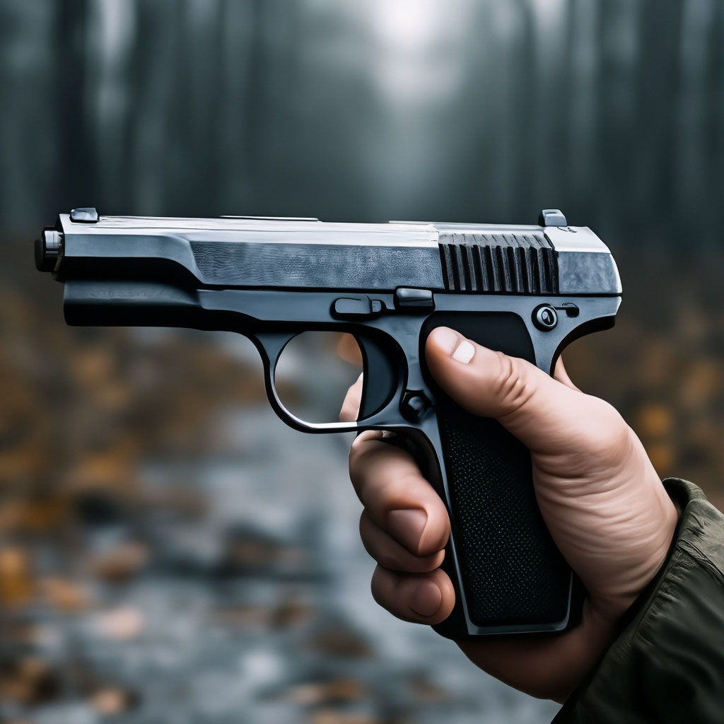 "TT in the hands of a stalker" — image created in Shedevrum