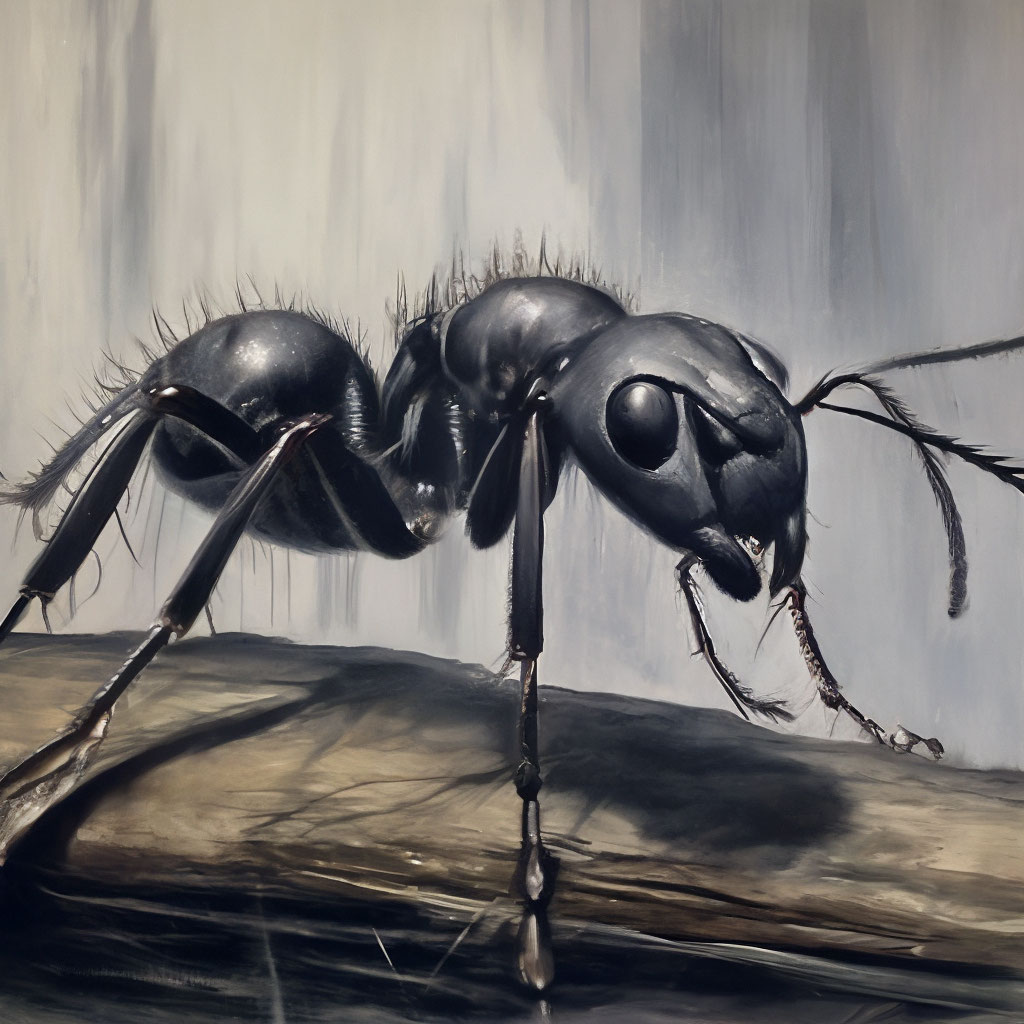 "Drawing of an ant" — image created in Shedevrum