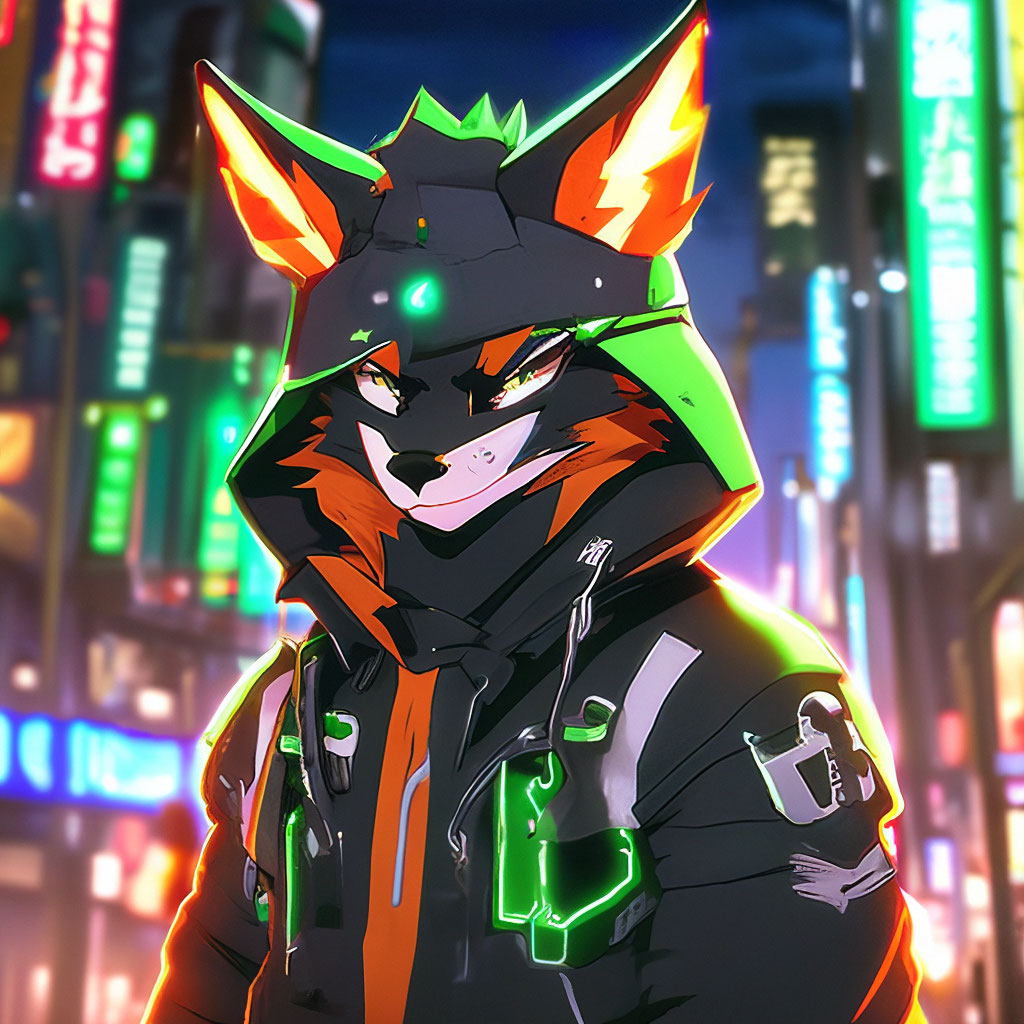 "ART, FURRY FIRE FOX MALE, Furry Fire-Fox male, Furry, Male, In black ...