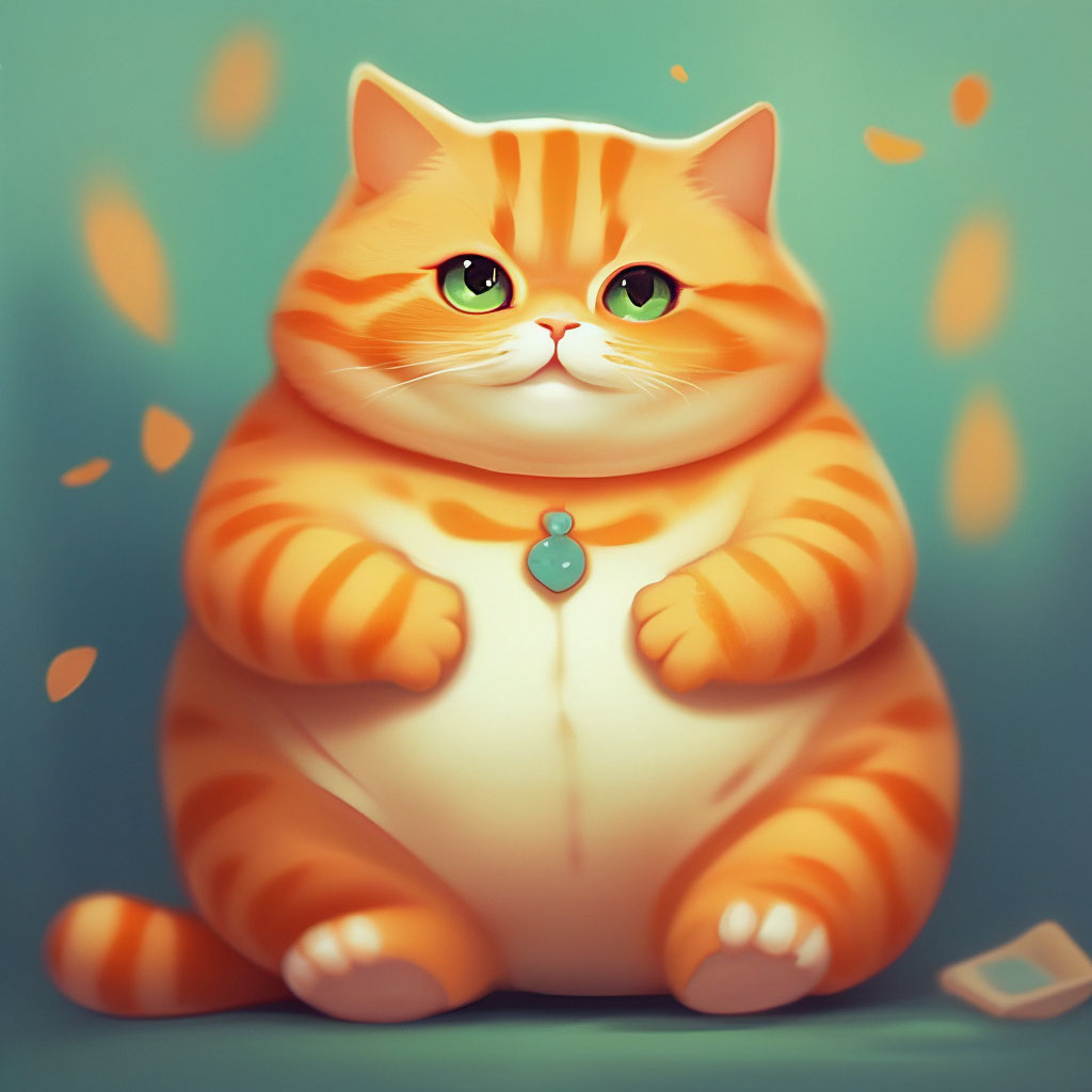 "Sooo fat cute orange cat" — image created in Shedevrum