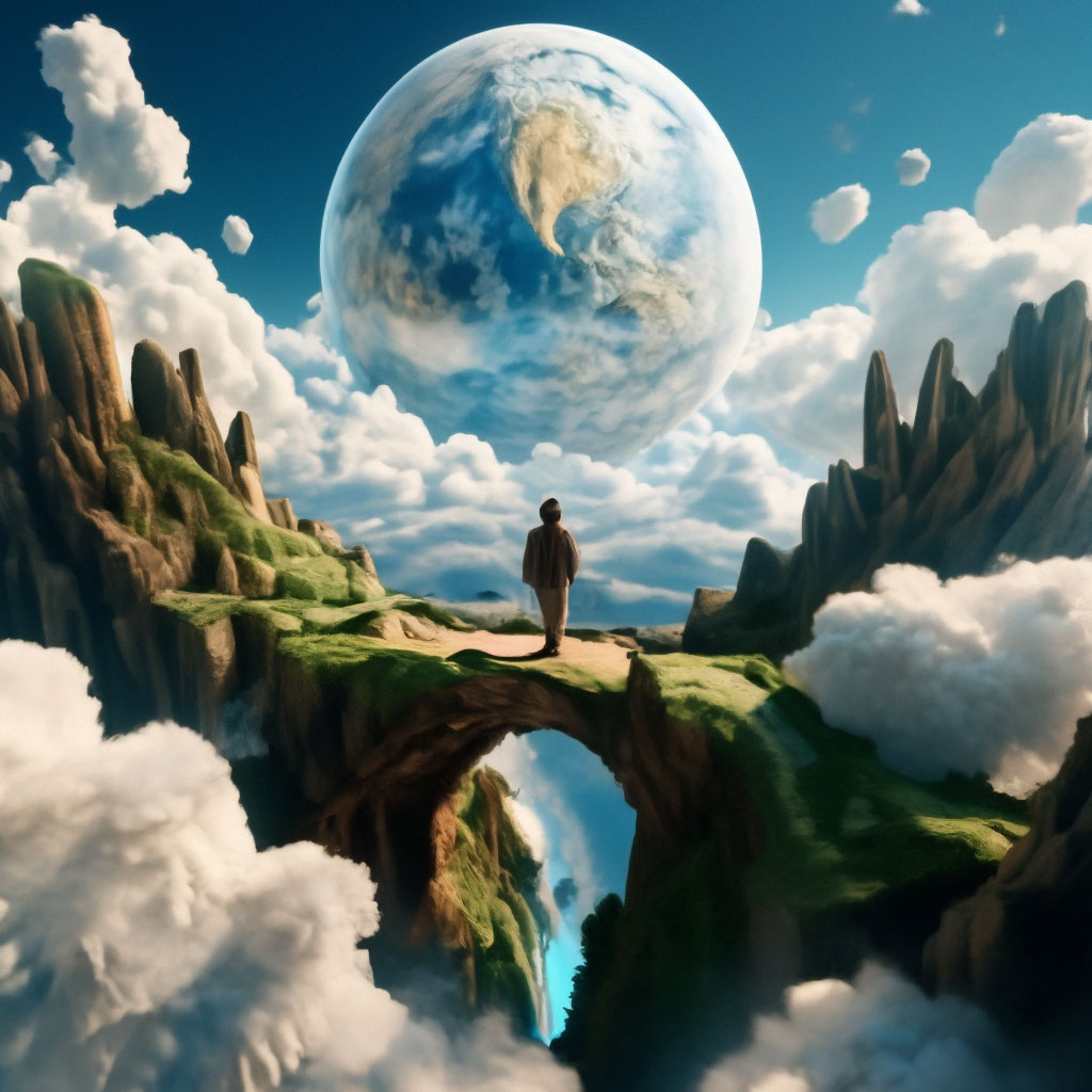 "Between heaven and earth, illusions, realistic,fantastic" — image ...