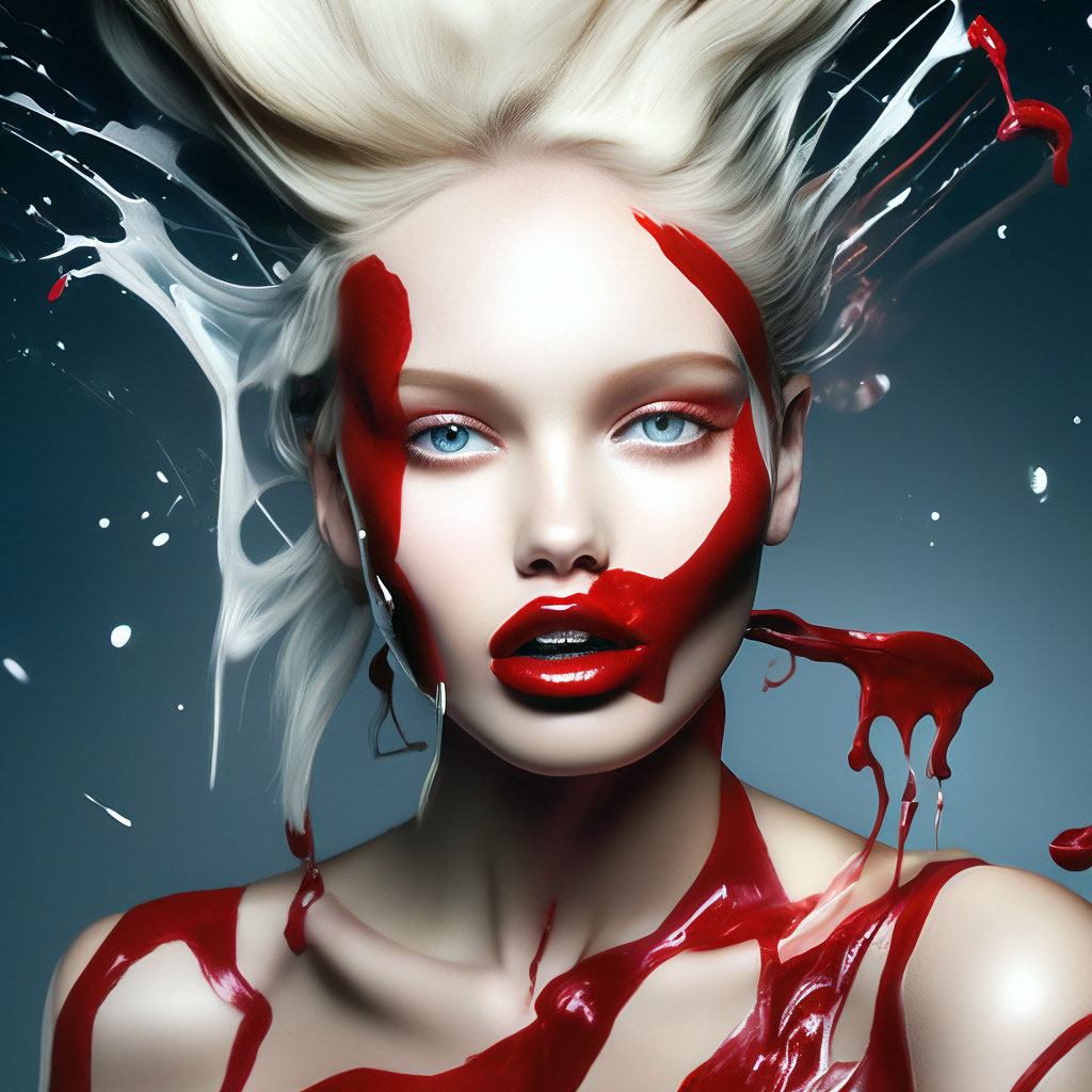 "Professional photography,natural beauty,smeared makeup,leaking mascara ...