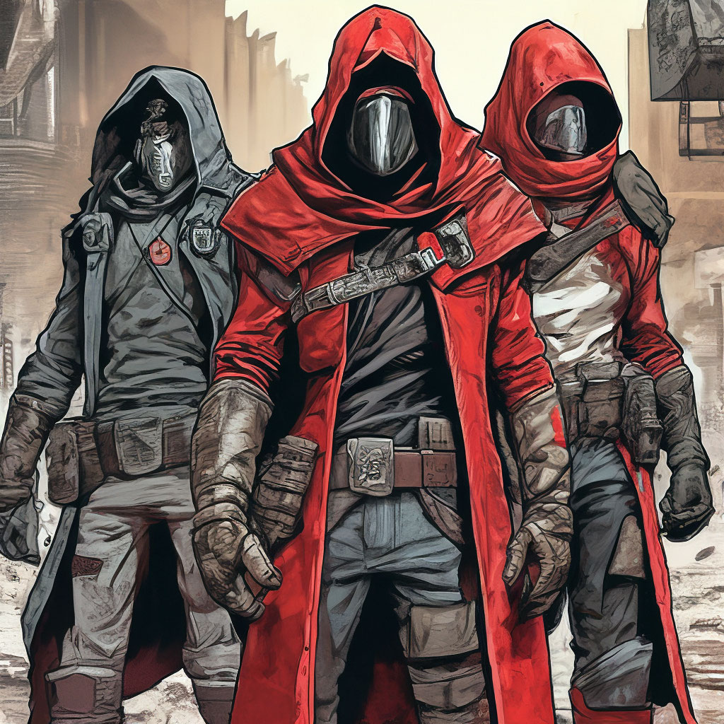 "Digital art style, as in a comic book drawing, clothing of male ...
